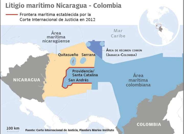 Nicaragua y Colombia acuerdan delimitar fronteras marítimas ...
